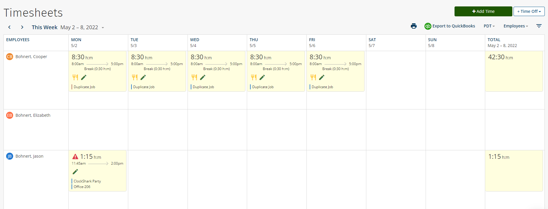 Can I Export Timesheets that Aren't Approved?